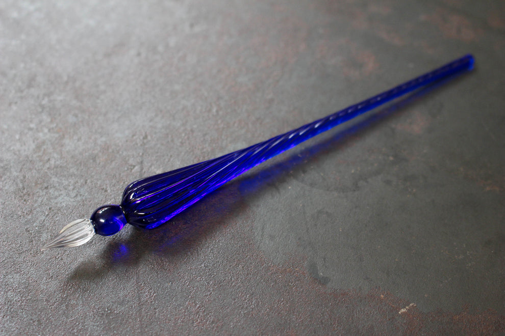 Glass Dip Pen - Royal Blue Spiral – Flywheel