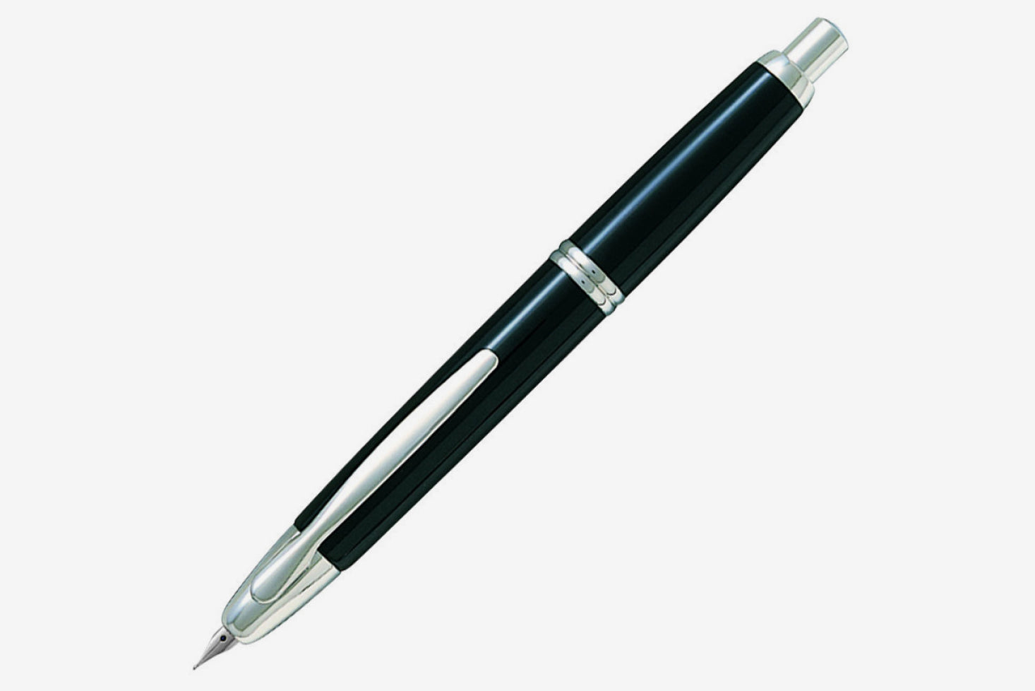 Pilot Capless Fountain Pen - Black / Silver – Flywheel
