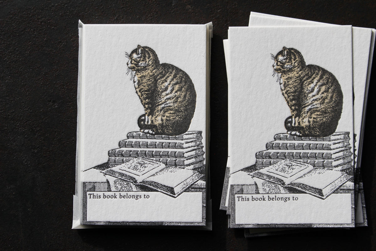 Letterpress Bookplates - Cat – Flywheel
