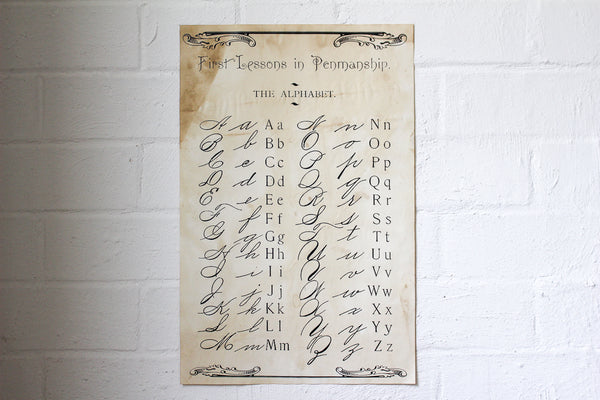Monahan Poster - First Lessons in Penmanship – Flywheel