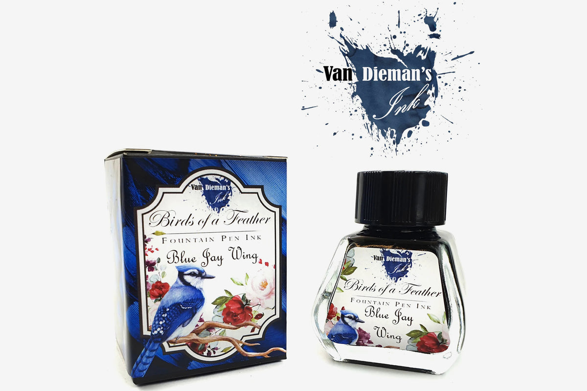 Van Dieman's Ink Fountain Pen Ink - Blue Jay Wing – Flywheel
